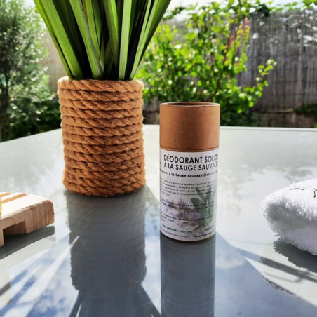 Déodorant solide zéro déchet à la sauge sauvage ou palmarosa bio en ...
